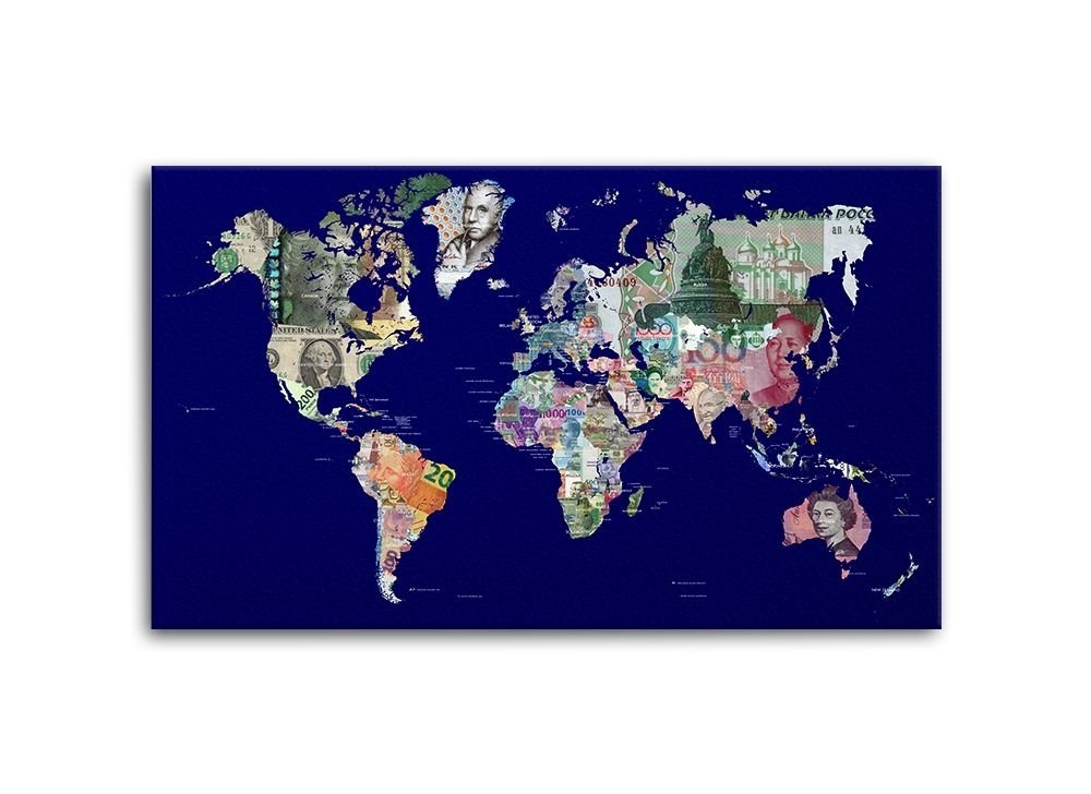 Map of the World in Currencies