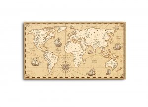 Vintage Physical World Map