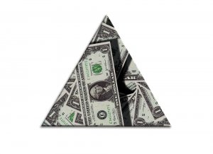 One Dollar Bill | Triangle Wall Decor Gifts | Black & White Canvas Wall Art